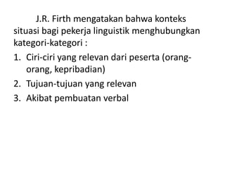 Konteks dalam analisis wacana | PPTX