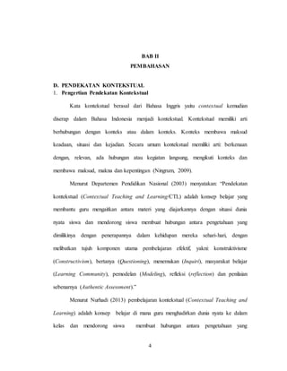 Pendekatan Contextual Teaching and Learning dan Realistic Mathematics ...