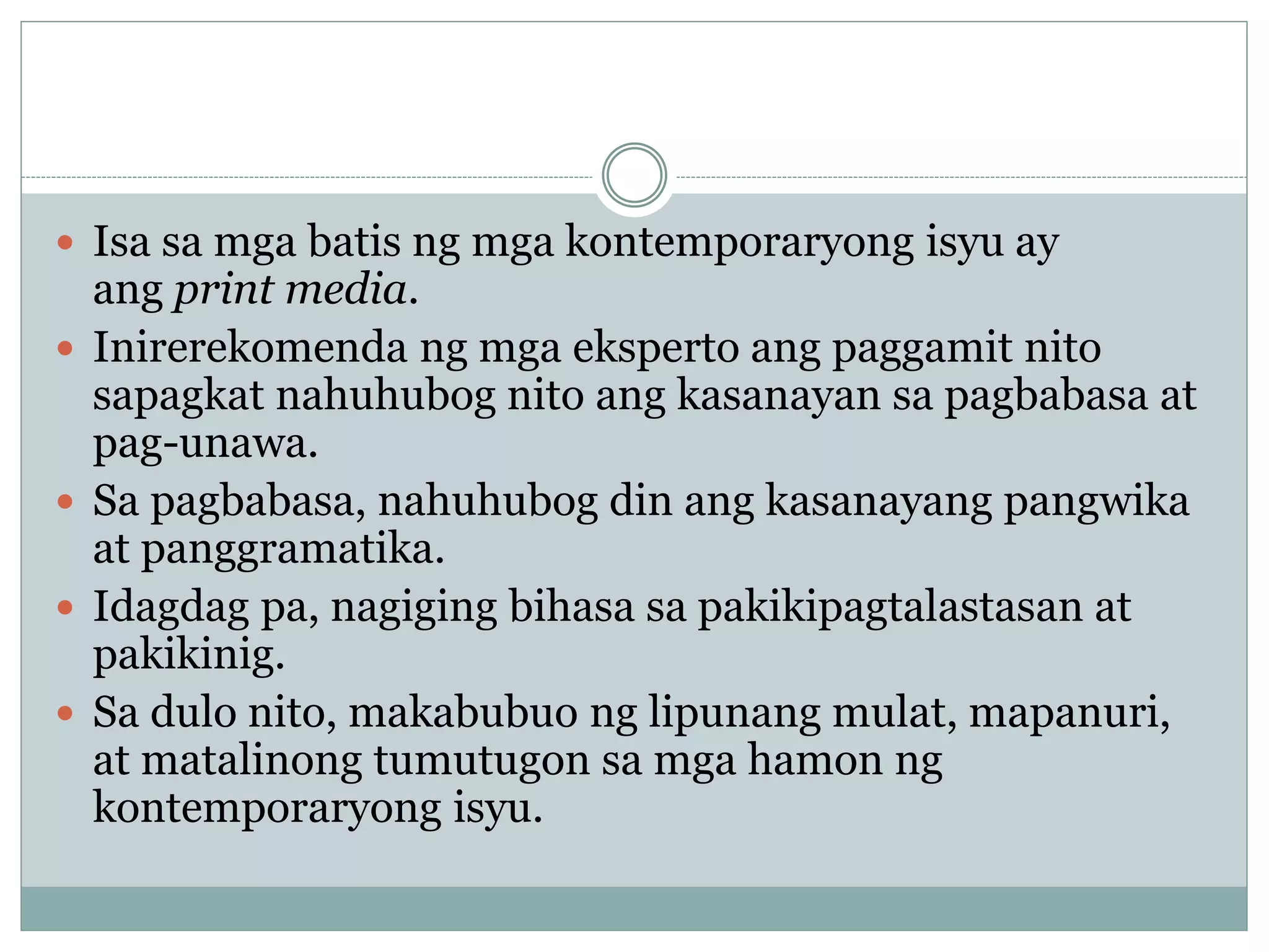 Kontemporaryong isyu | PPTX