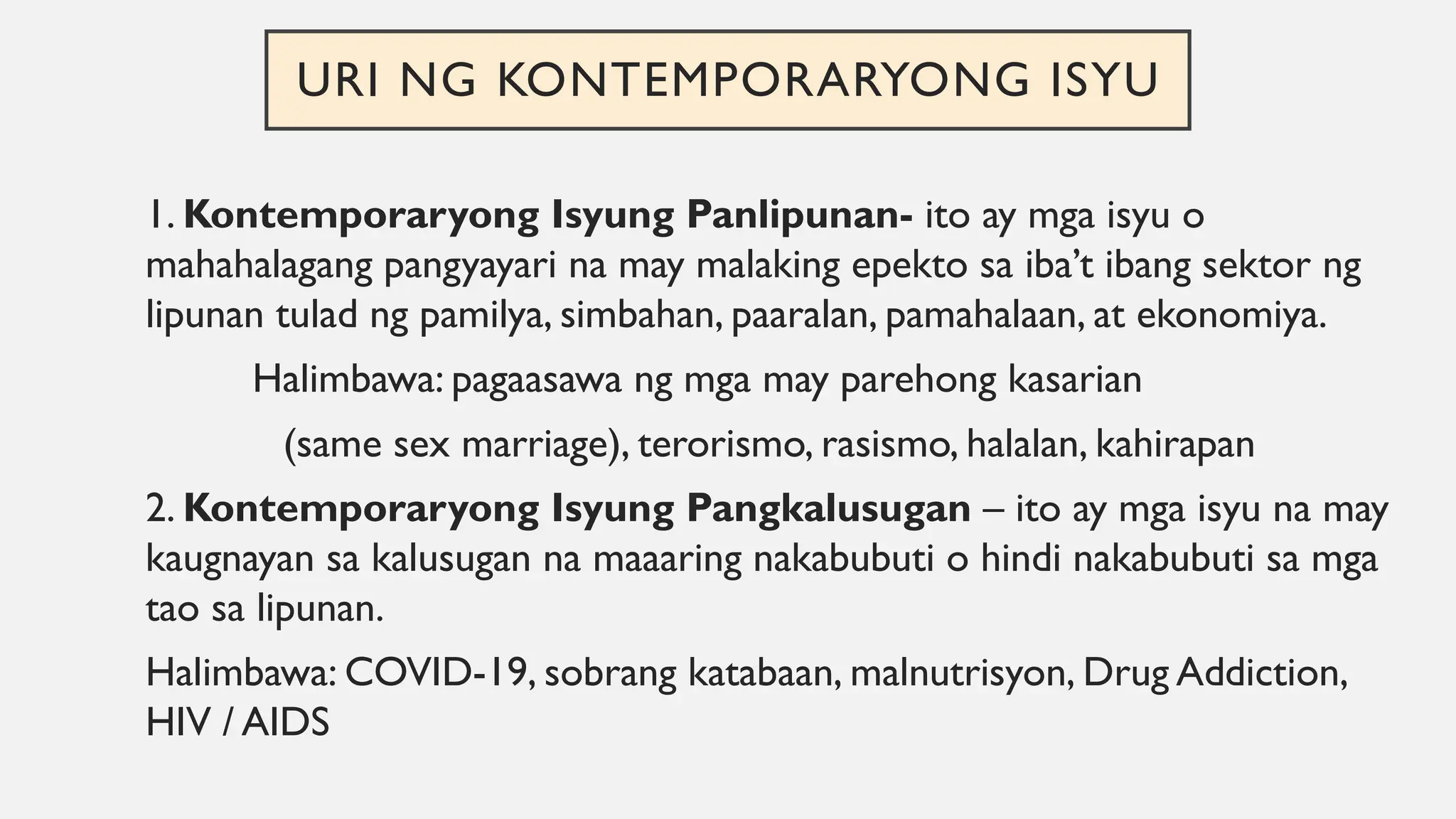 mga kahulugan ng Kontemporaryong Isyu .pptx