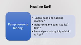 Kontemporaryong Isyu Lesson 1- Araling Panlipunan 10 | PPTX