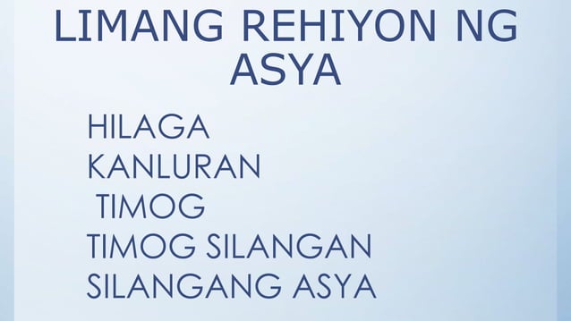 Kontinente ng Asya G8 Araling Panlipunan | PPTX