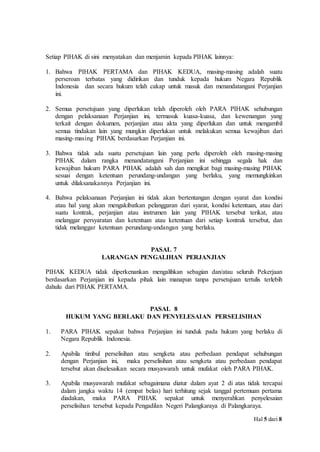Contoh Kontrak Kerja Kegiatan Ekspolrasi IUP Terbaru (Beli Perjanjian ...
