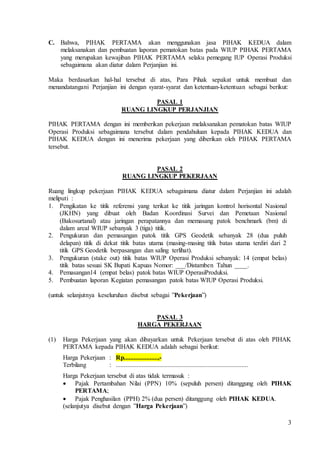 Contoh Kontrak Pematokan WIUPH Terbaru (Beli Perjanjian, Hub ...