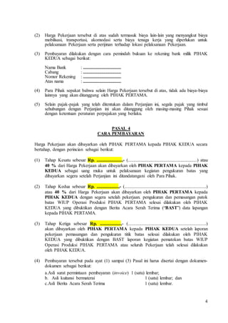 Contoh Kontrak Pematokan WIUPH Terbaru (Beli Perjanjian, Hub ...