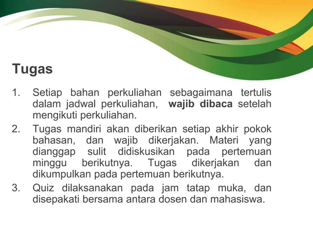 KONTRAK PERKULIAHAN SINYAL & SISTEM12345 | PPT