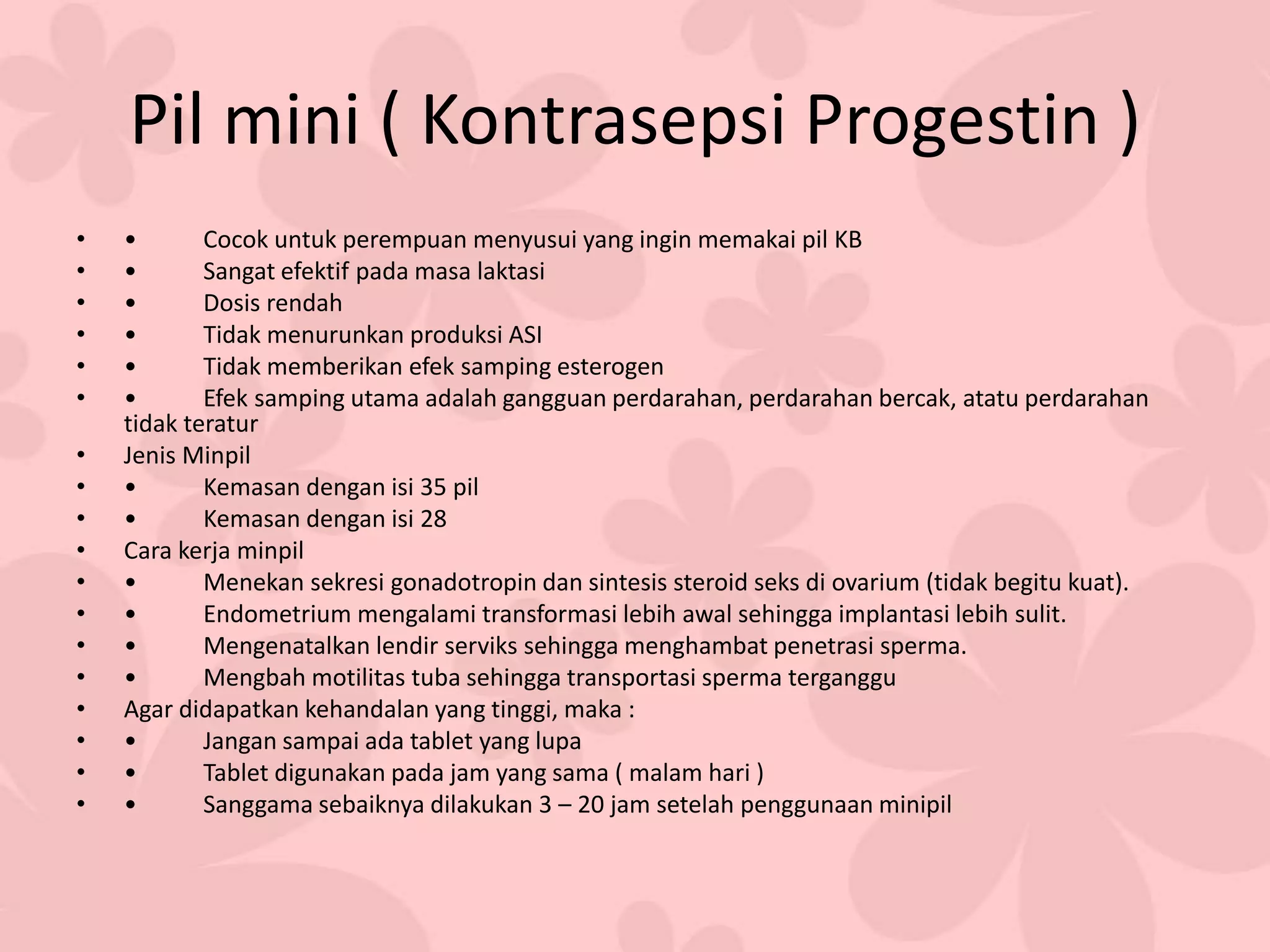 Kontrasepsi oral kelompok 3 | PPTX