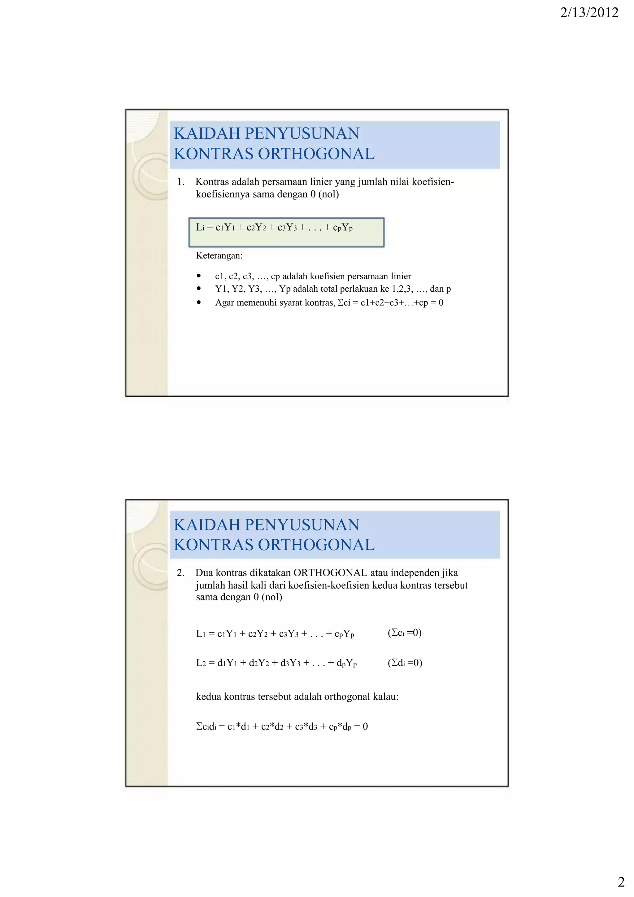 Kontras orthogonal 2012 | PPTX