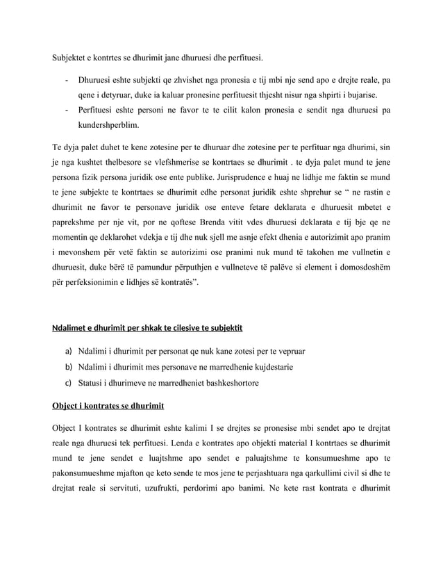 Kontrata e dhurimit e drejte. Biznesi. Msc kontabilitet auditim | DOCX