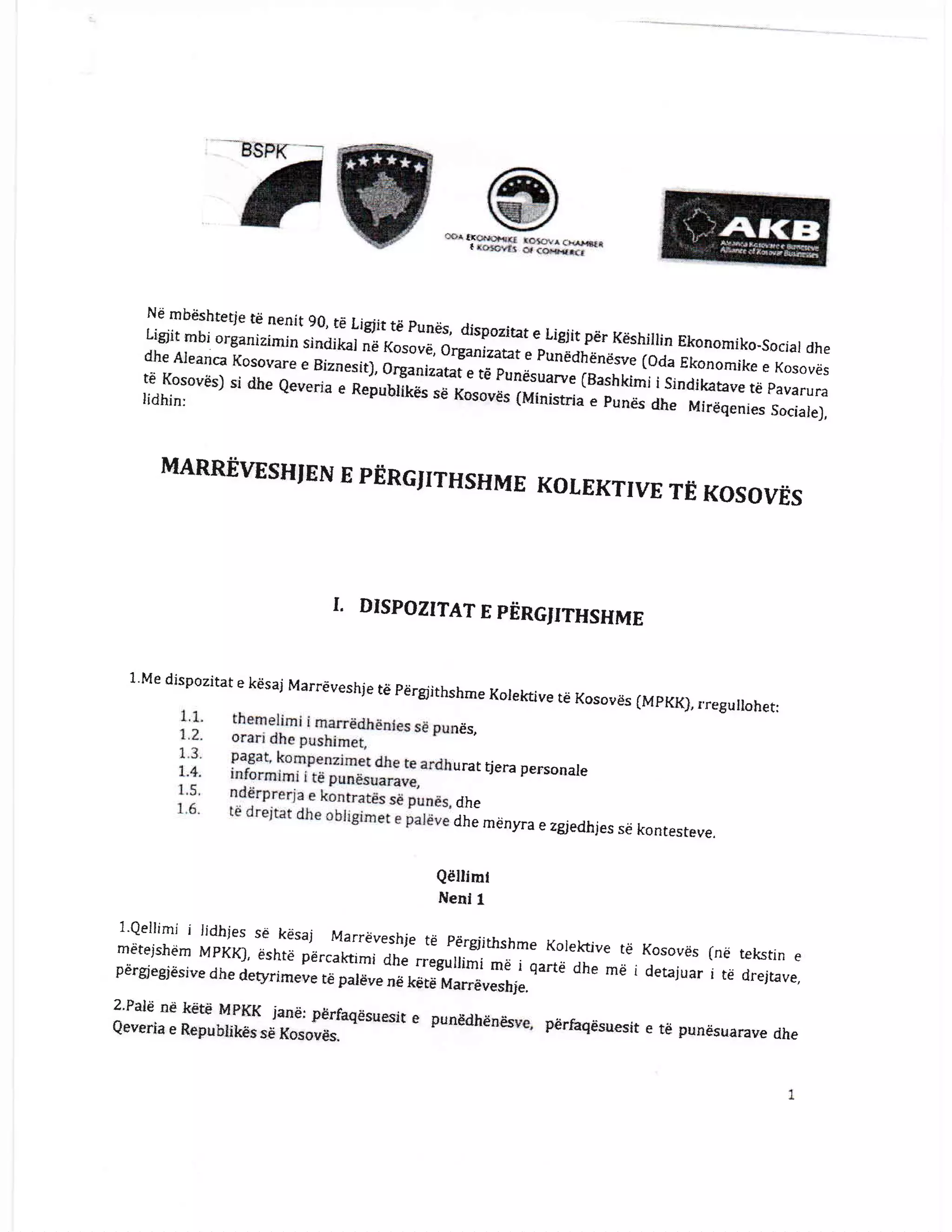 Kontrata e pergjithshme kolektive 2014 | PDF