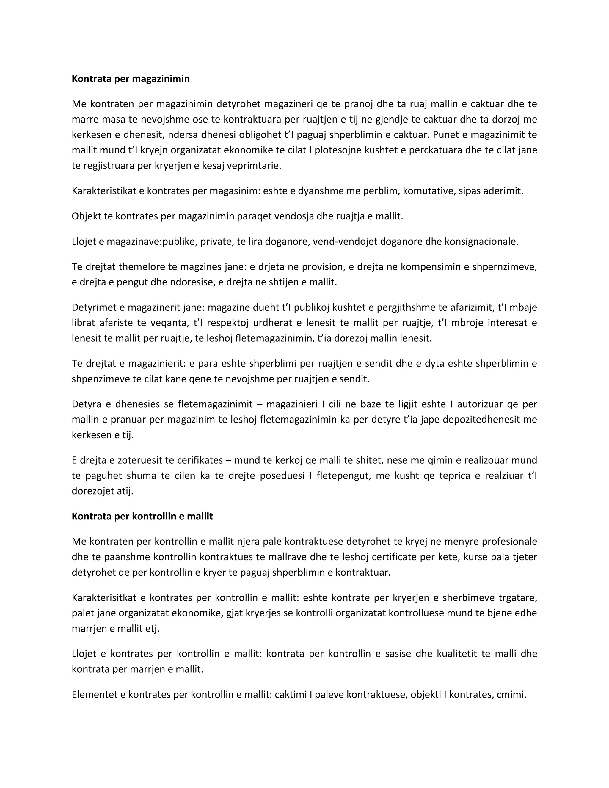 Kontrata komerciale | DOCX