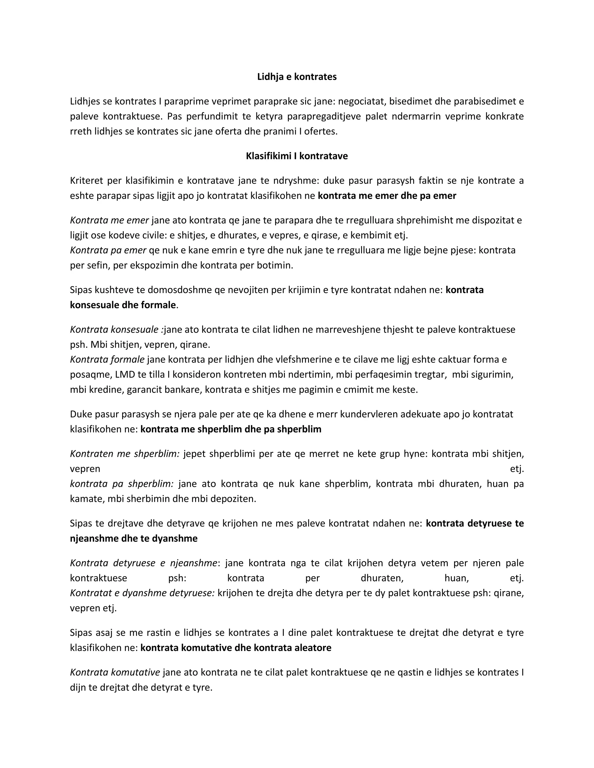Kontrata komerciale | DOCX