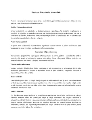 Kontrata komerciale | DOCX