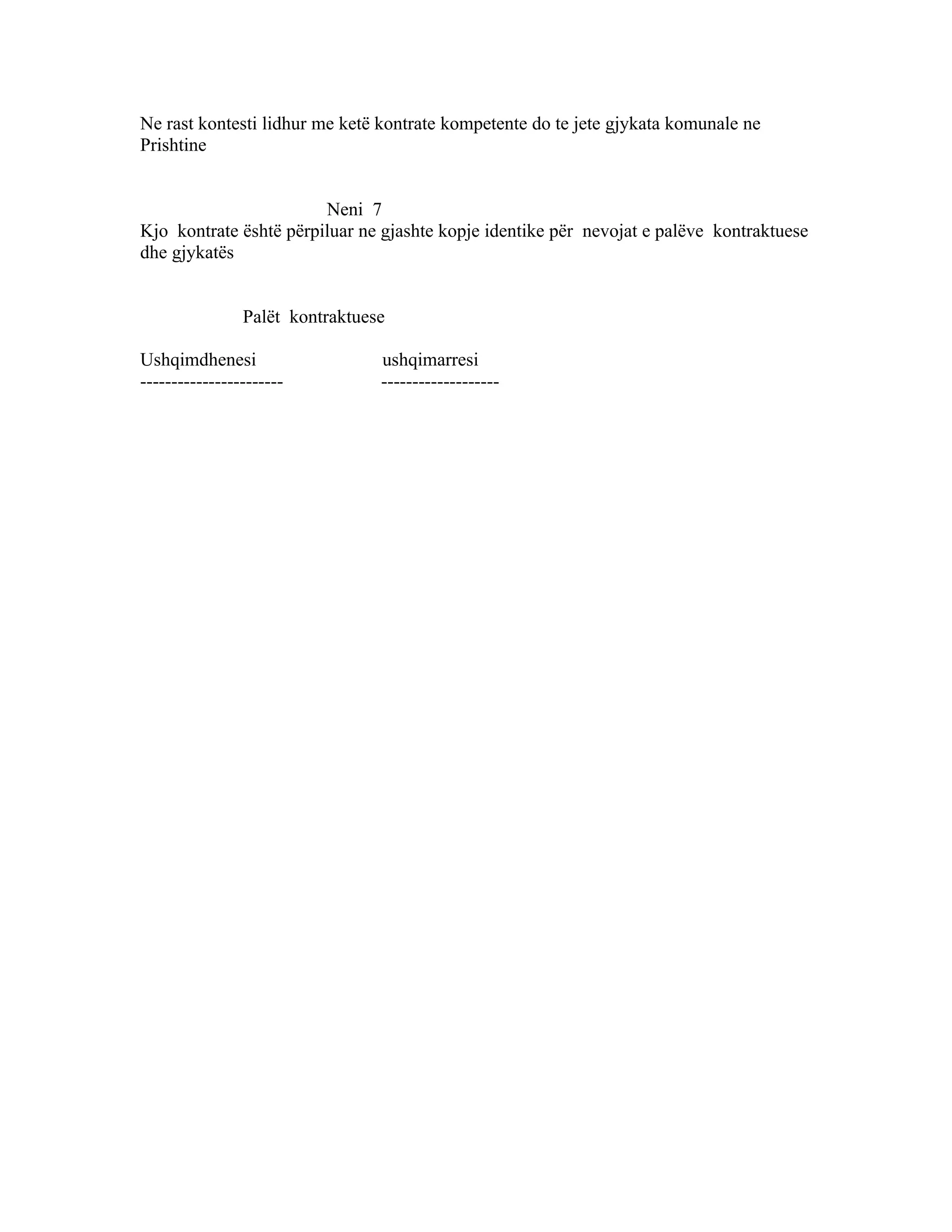 Kontrate mbi mbatjen e perjetshme | DOC