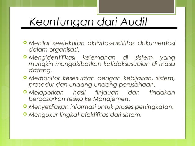 Kontrol dan audit sistem informasi | PPT