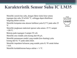 CONTROL FAN AC USING TEMPERATURE SENSOR LM35 BASED ON ARDUINO UNO | PPTX