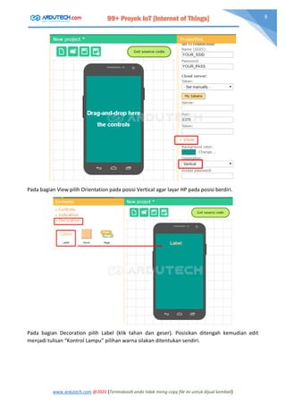 Pengendali lampu berbasis iot dengan remote xy untuk menyalakan lampu | PDF