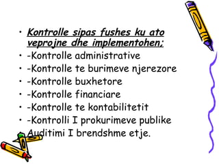 Kontrolli dhe auditmi i brendshem | PPT