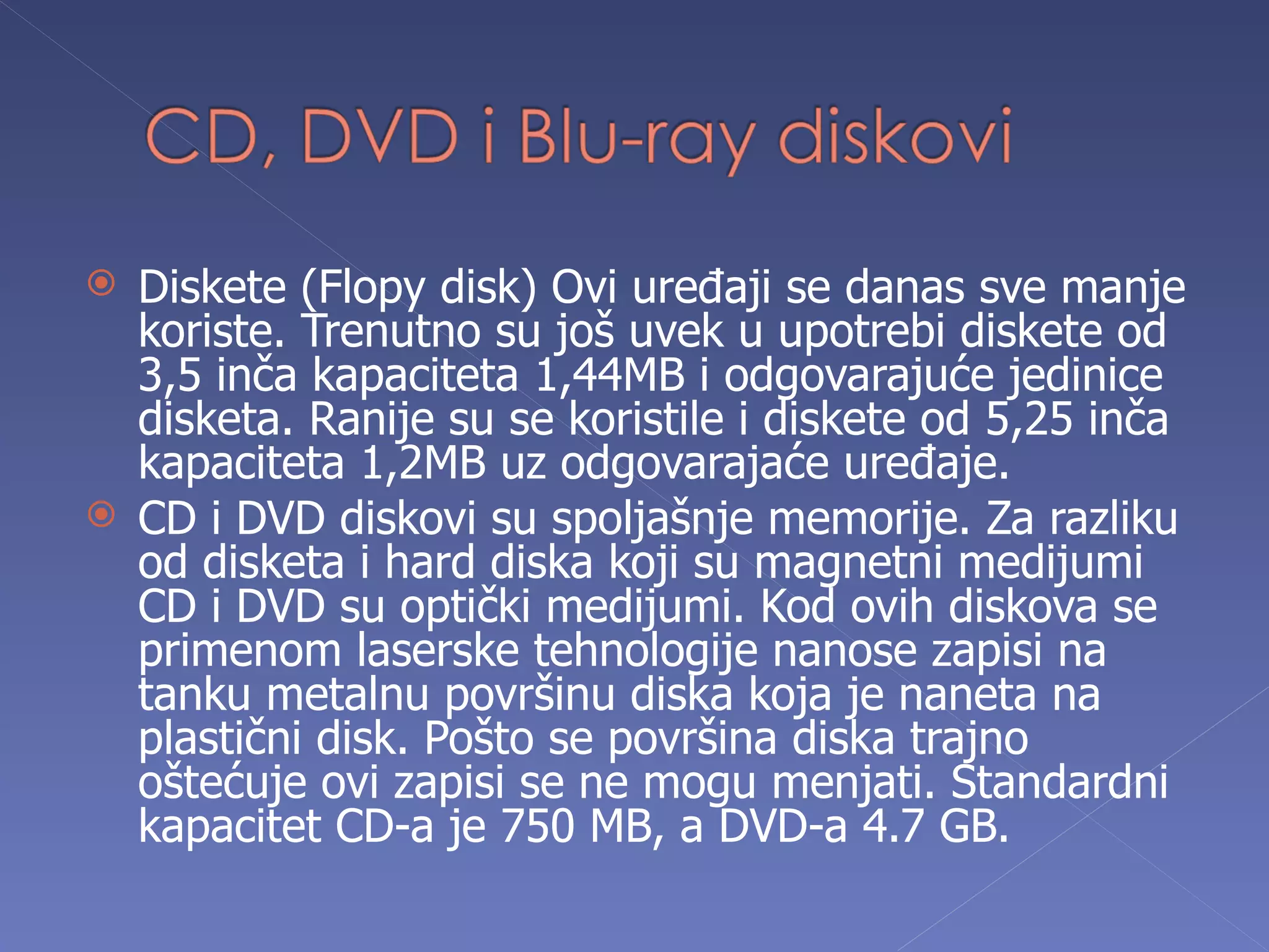 Kontrolori, portovi, spoljna memorija | PPT