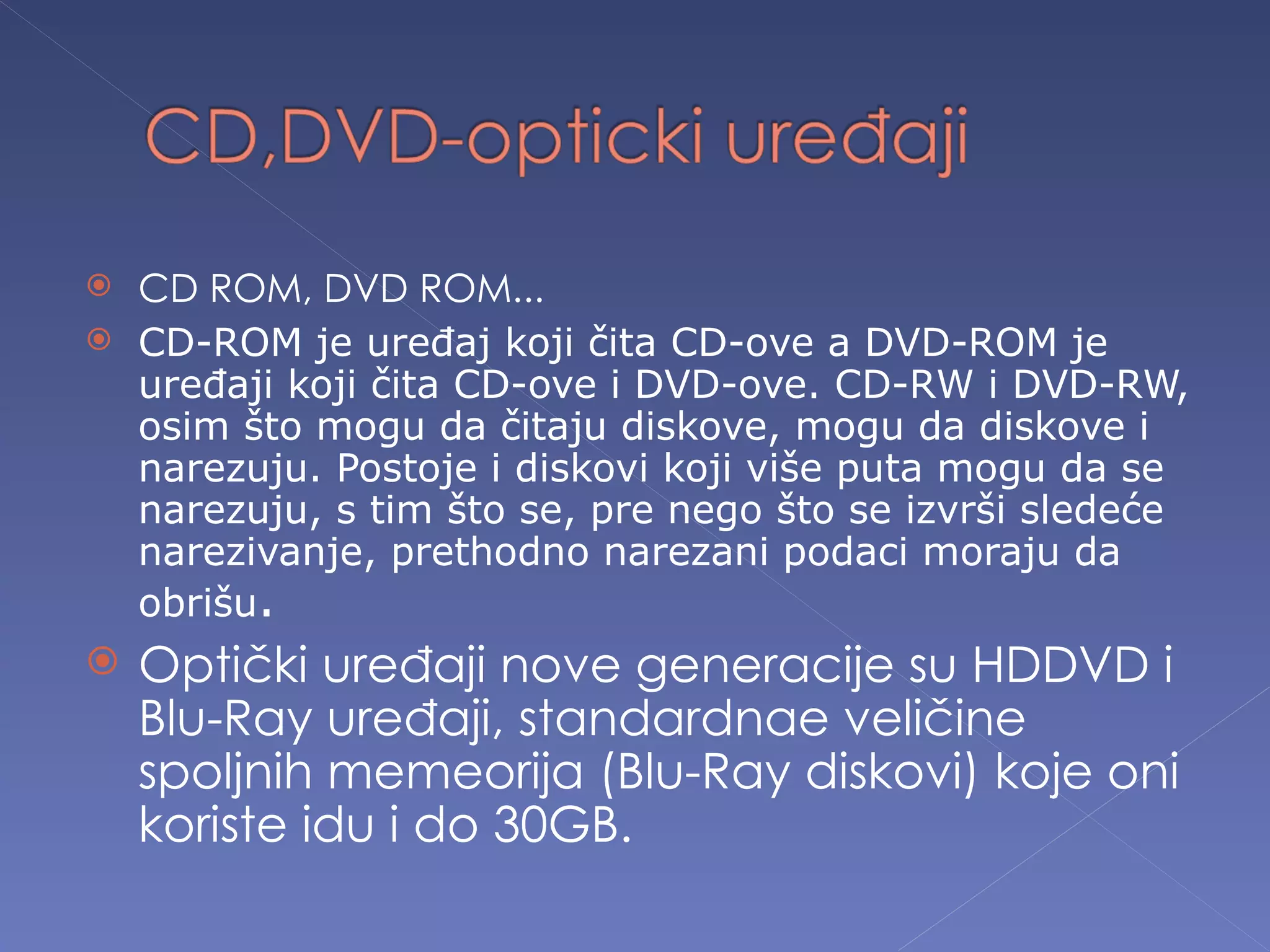 Kontrolori, portovi, spoljna memorija | PPT