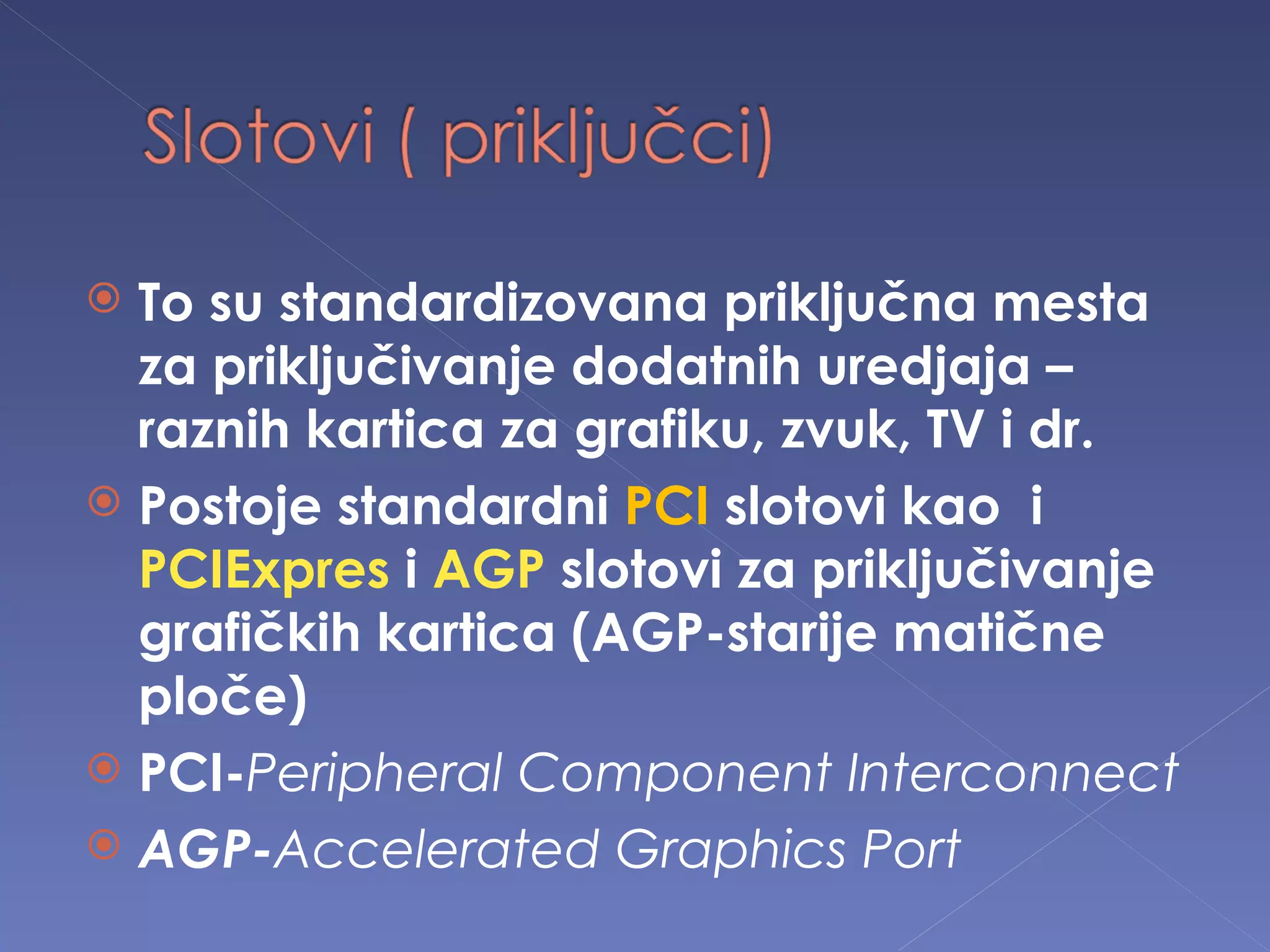Kontrolori, portovi, spoljna memorija | PPT