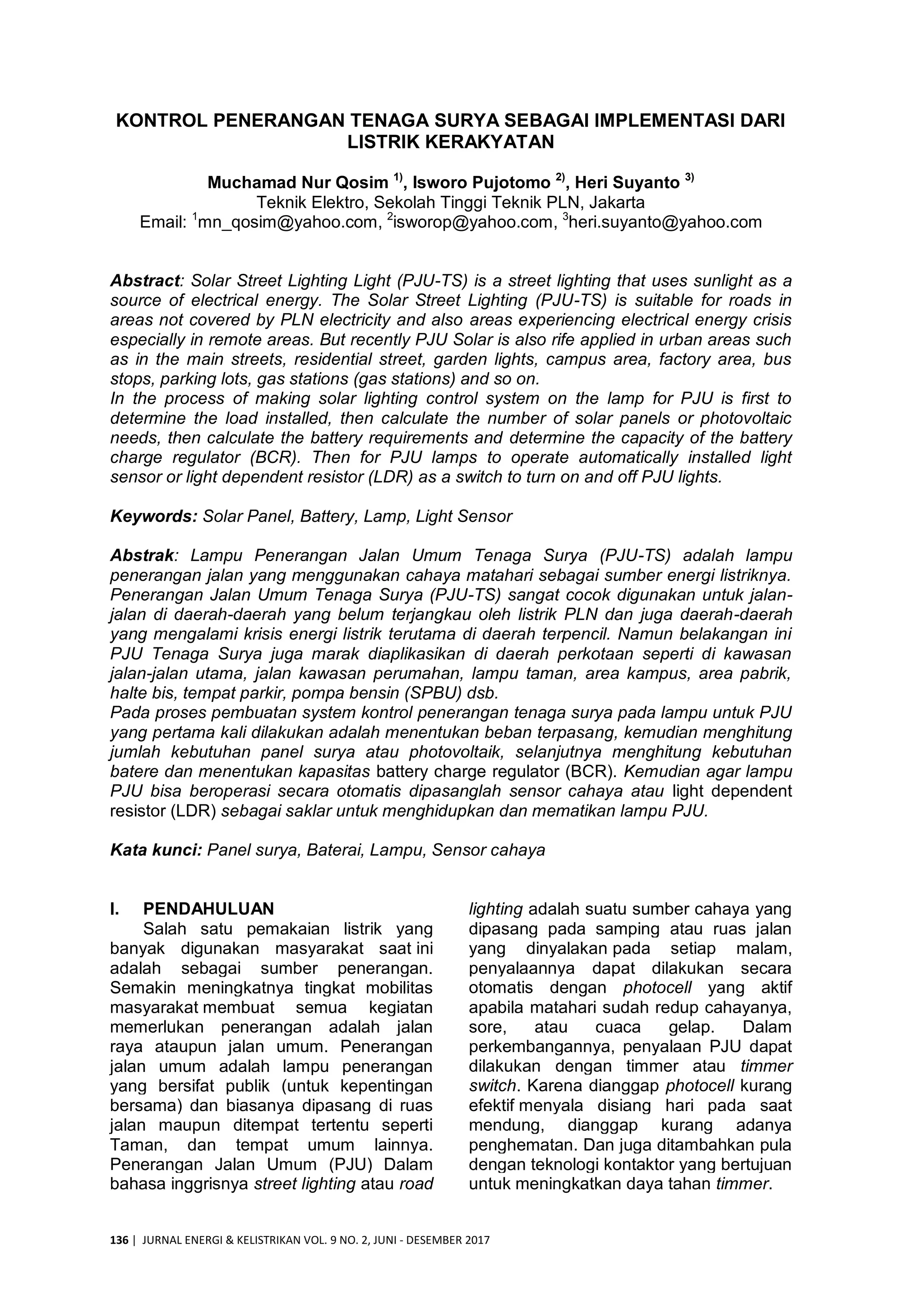 Kontrol penerangan pju | PDF