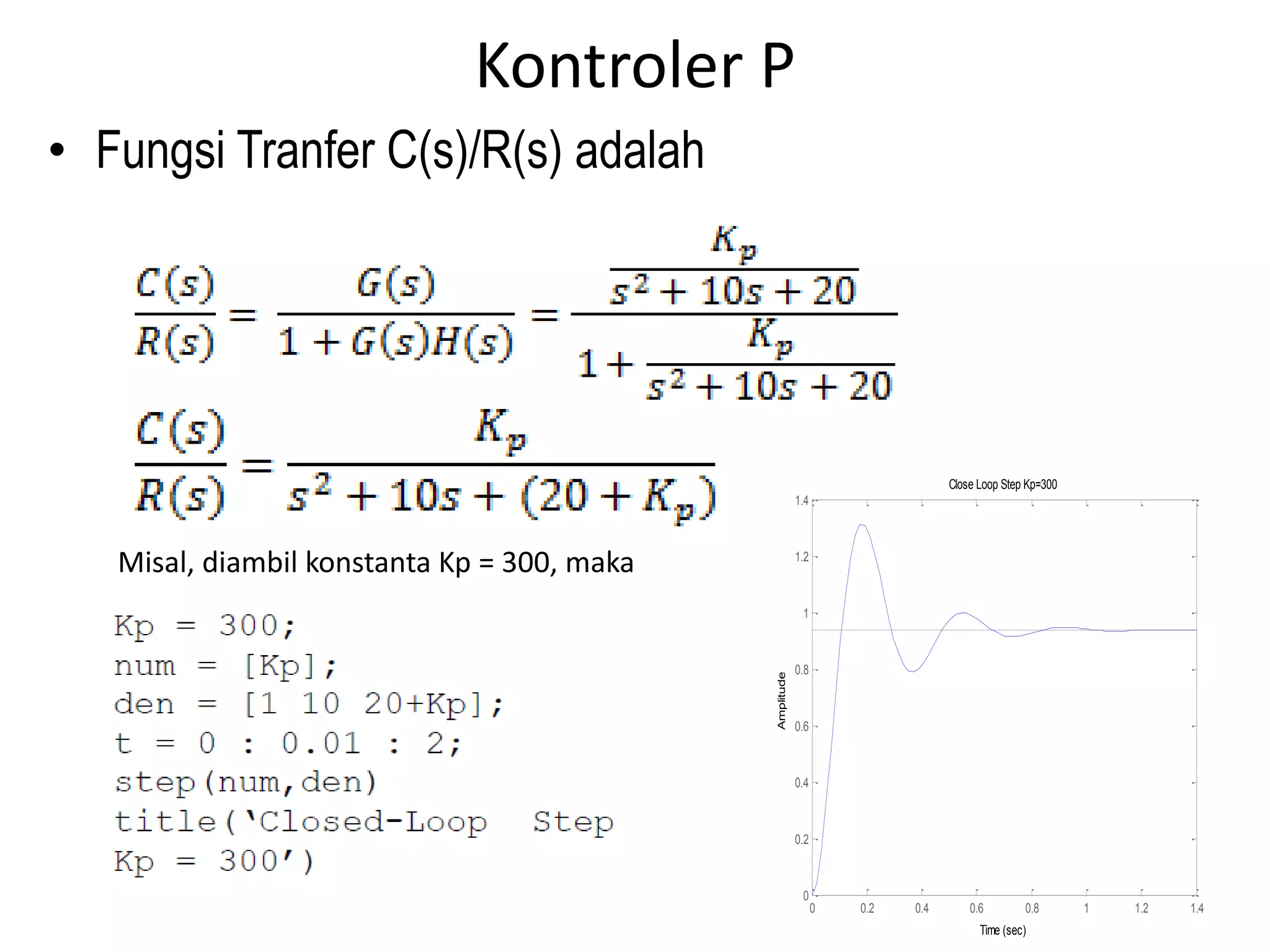 Kontrol pid dengan matlab | PPTX