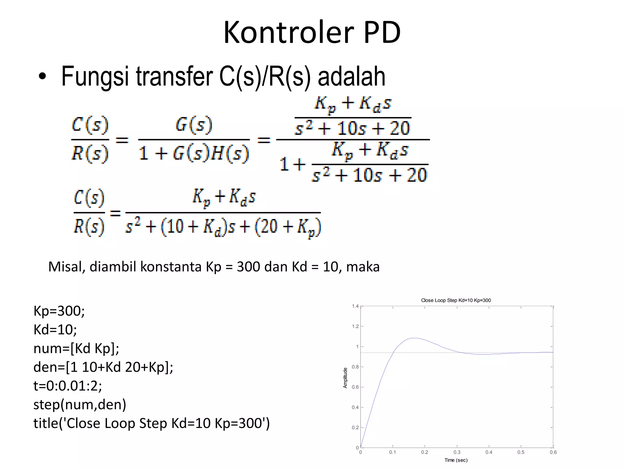 Kontrol pid dengan matlab | PPTX