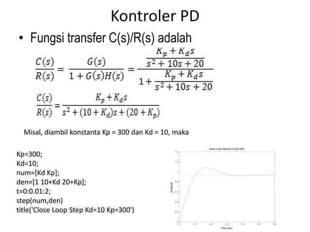 Kontrol pid dengan matlab | PPTX