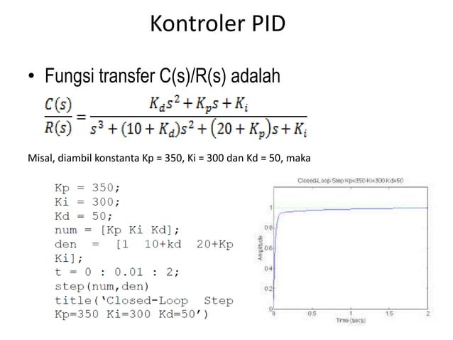 Kontrol pid dengan matlab | PPTX