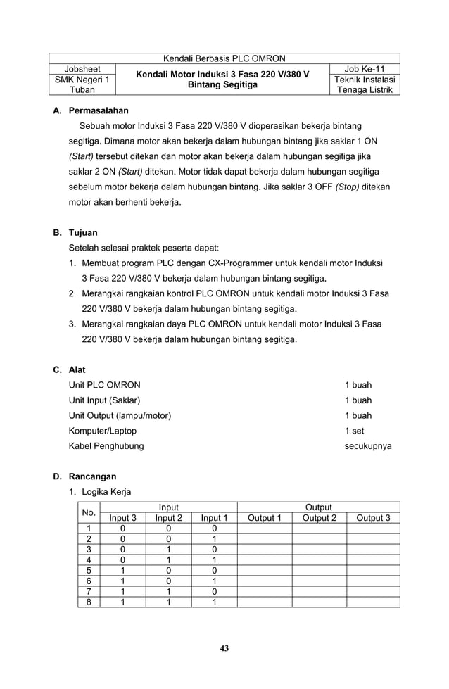 Kontrol plc smkn 1 tuban 12.1 | DOCX