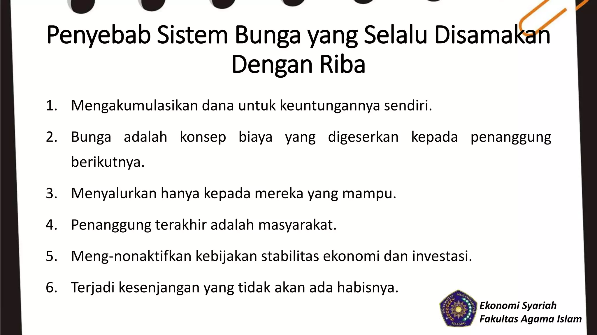 Kontroversi bunga dan riba (1) | PPT