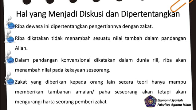 Kontroversi bunga dan riba (1) | PPT