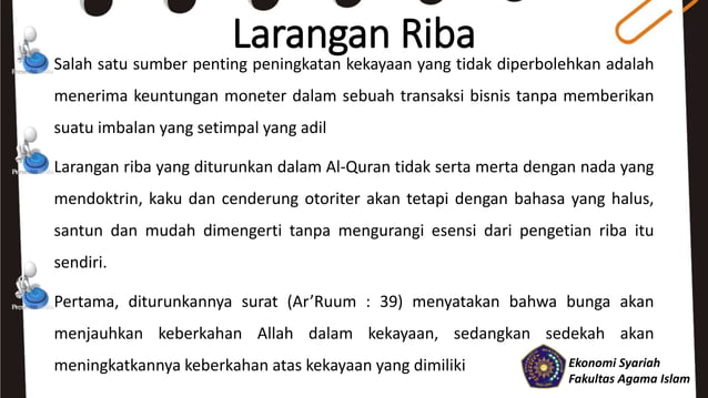 Kontroversi bunga dan riba (1) | PPTX