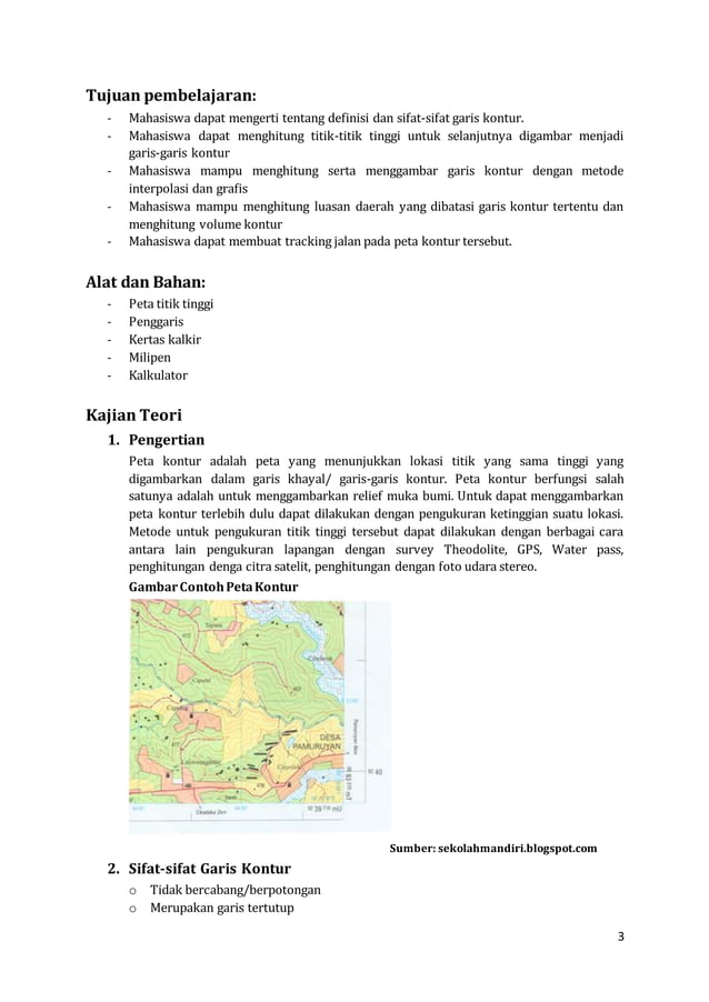 Laporan Interpret: Kontur + Tracking Jalan + Volume + Luas | DOCX