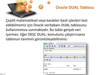Oracle SQL Komutları | PPT