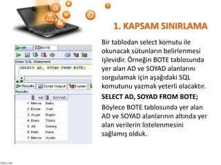 Oracle SQL Komutları | PPT