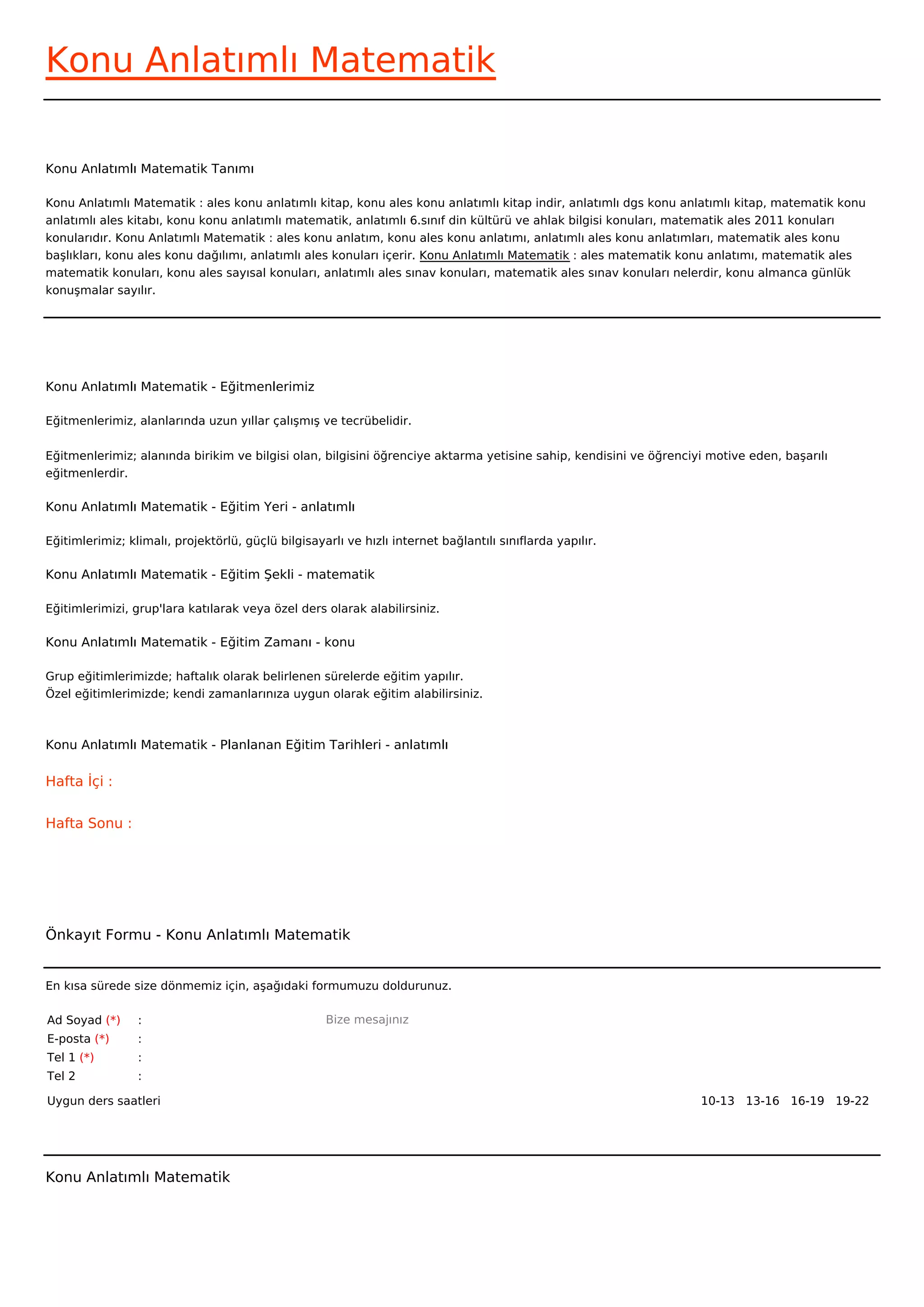 Konu anlatimli-matematik | PDF