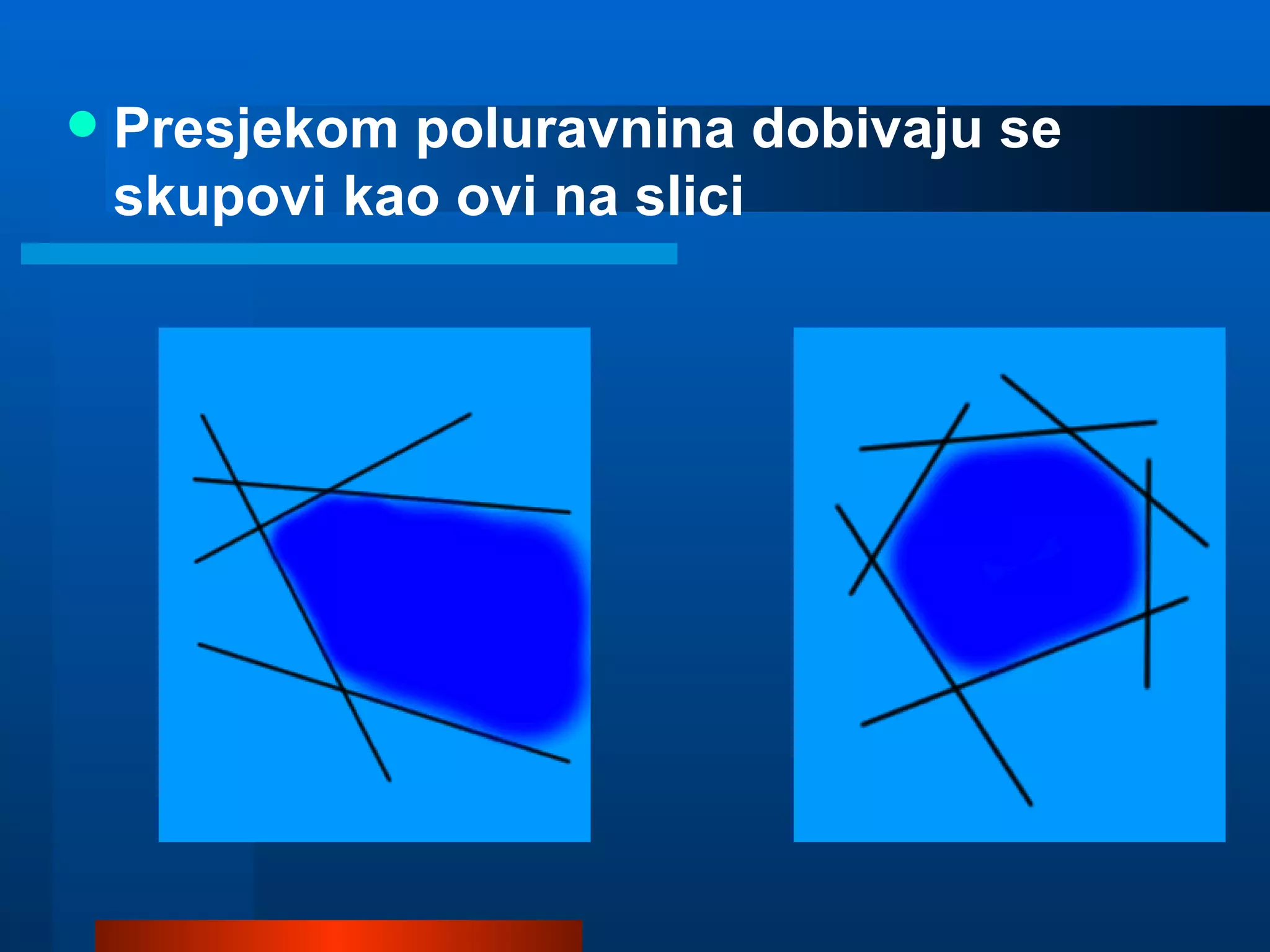 Konveksni skupovi, poluprostori i poliedri | PPT