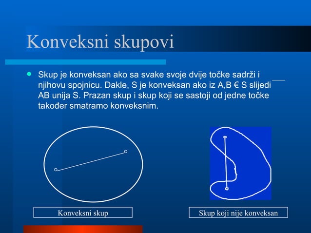 Konveksni skupovi, poluprostori i poliedri | PPT
