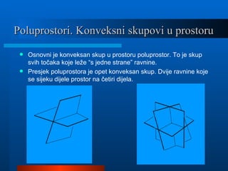 Konveksni skupovi, poluprostori i poliedri | PPT