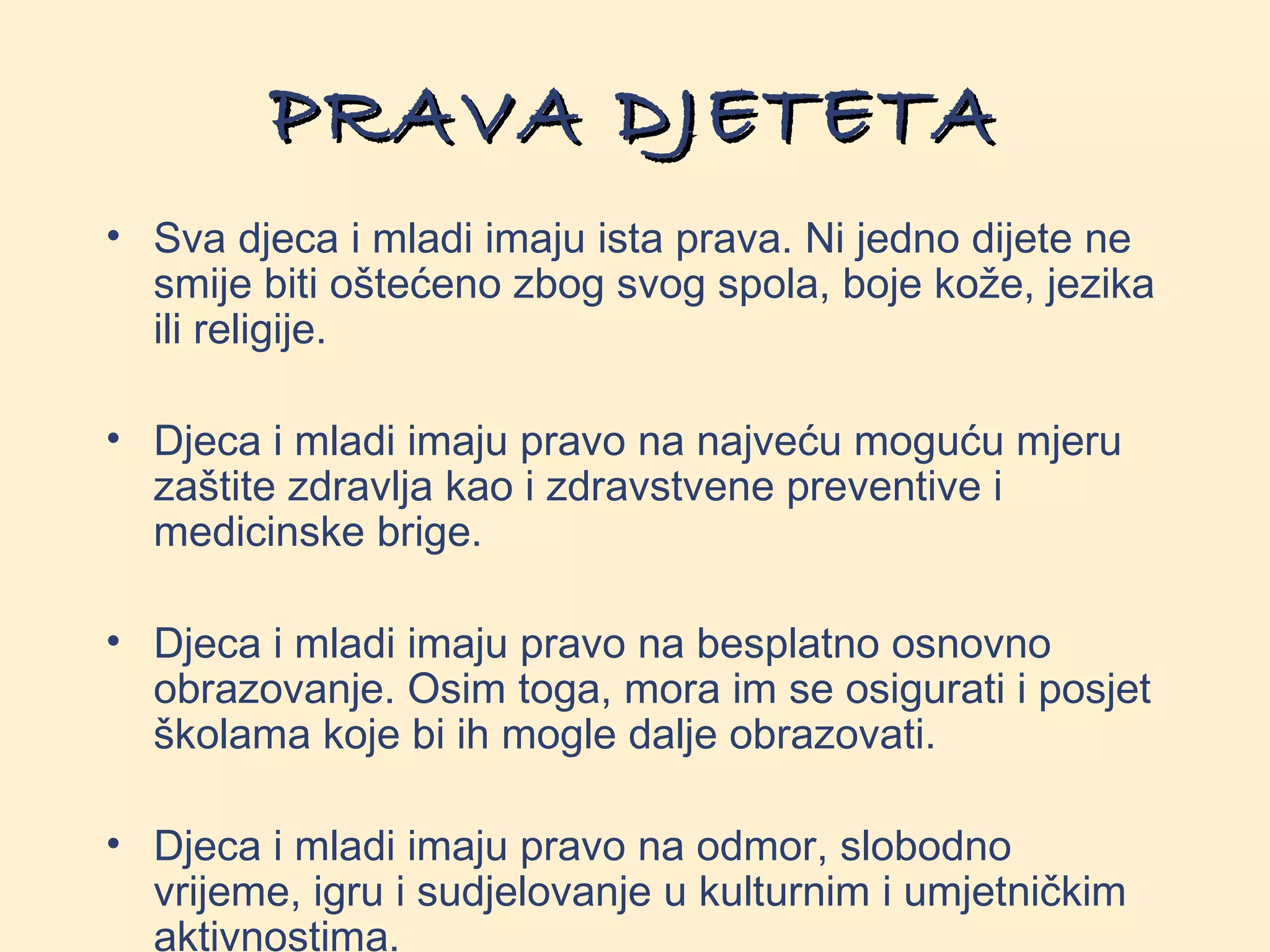 Konvencija o pravima djeteta | PPT