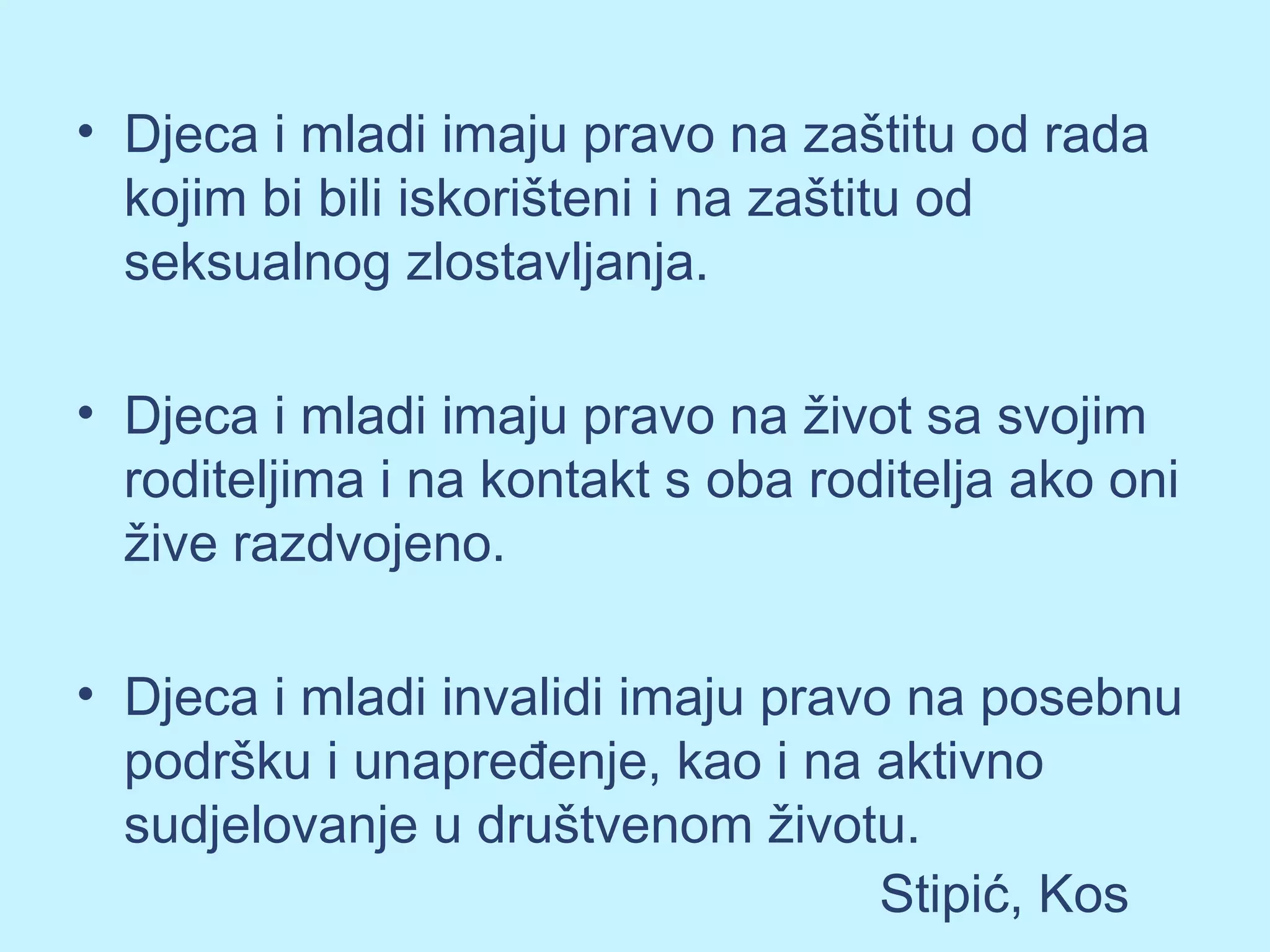 Konvencija o pravima djeteta | PPT