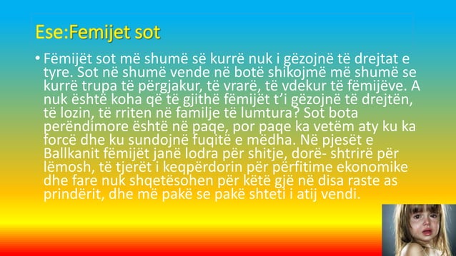 Konventa mbi te Drejtat e Femijeve | PPTX