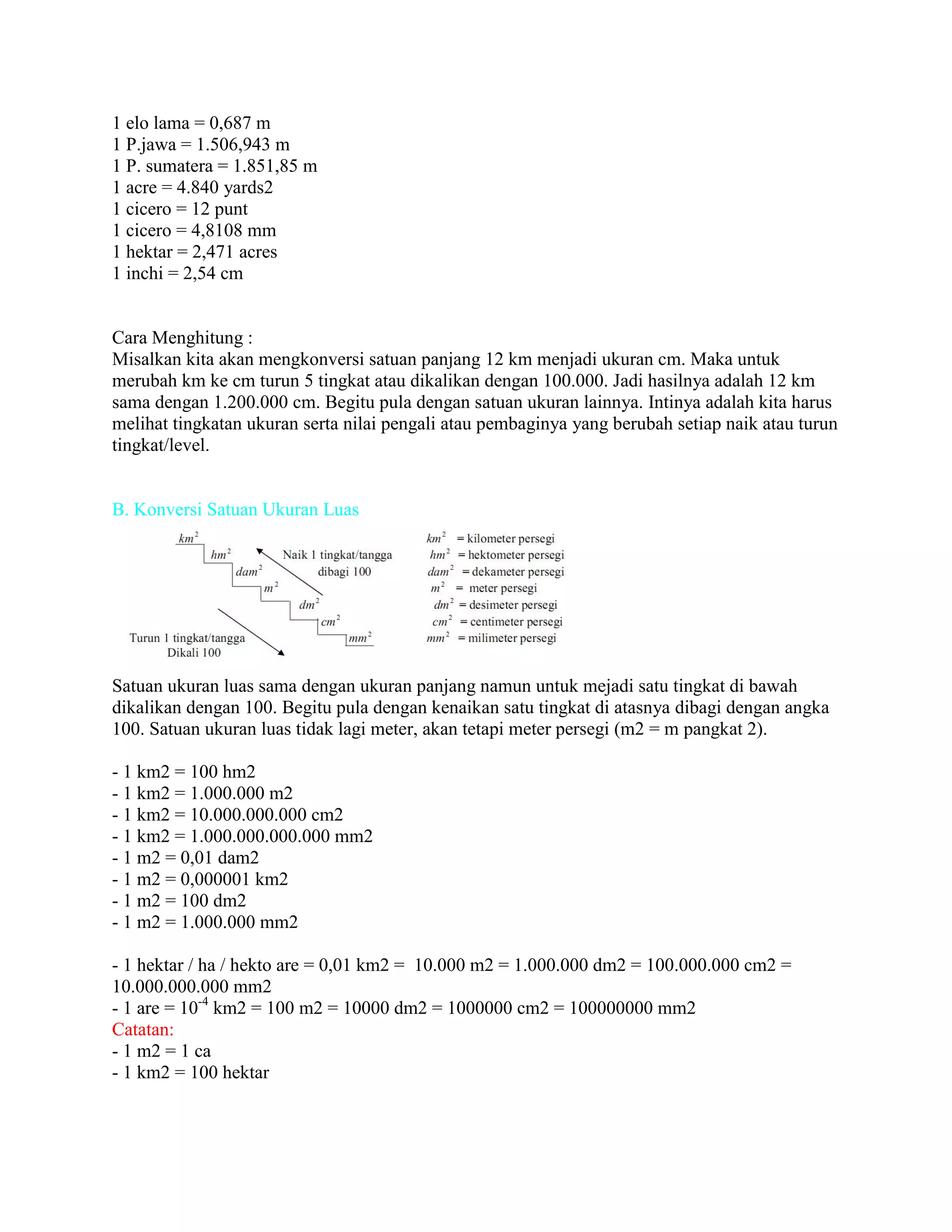 Konversi satuan | PDF