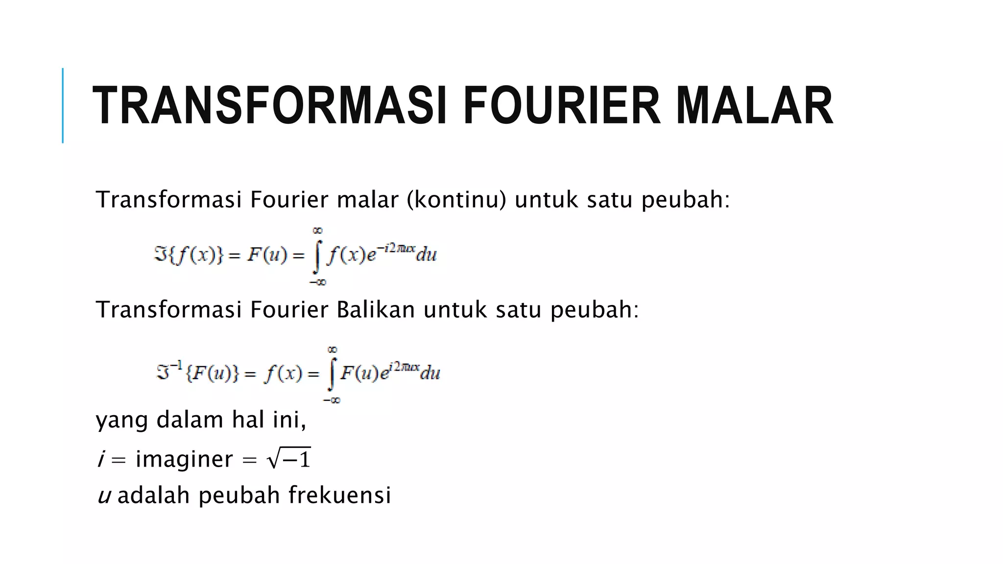 Konvolusi dan transformasi fourier | PPTX