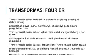 Konvolusi dan transformasi fourier | PPTX