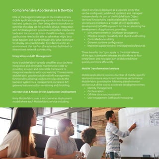 Kony Mobility Platform | PDF