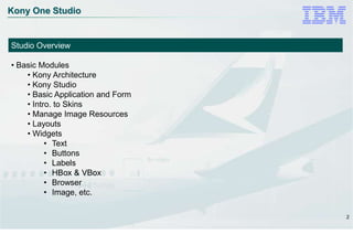 Kony one studio technical training | PPT