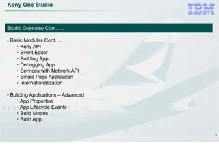 Kony one studio technical training | PPT